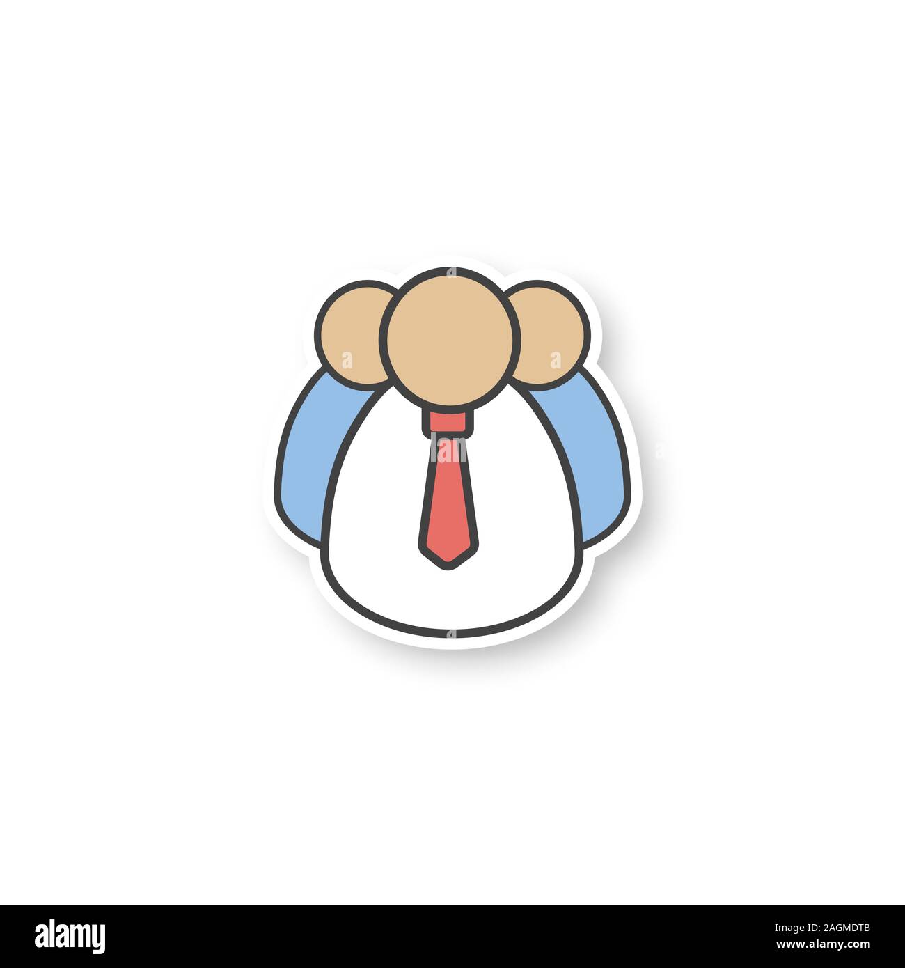 Top manager patch. Business team leader. Color sticker. Vector isolated ...