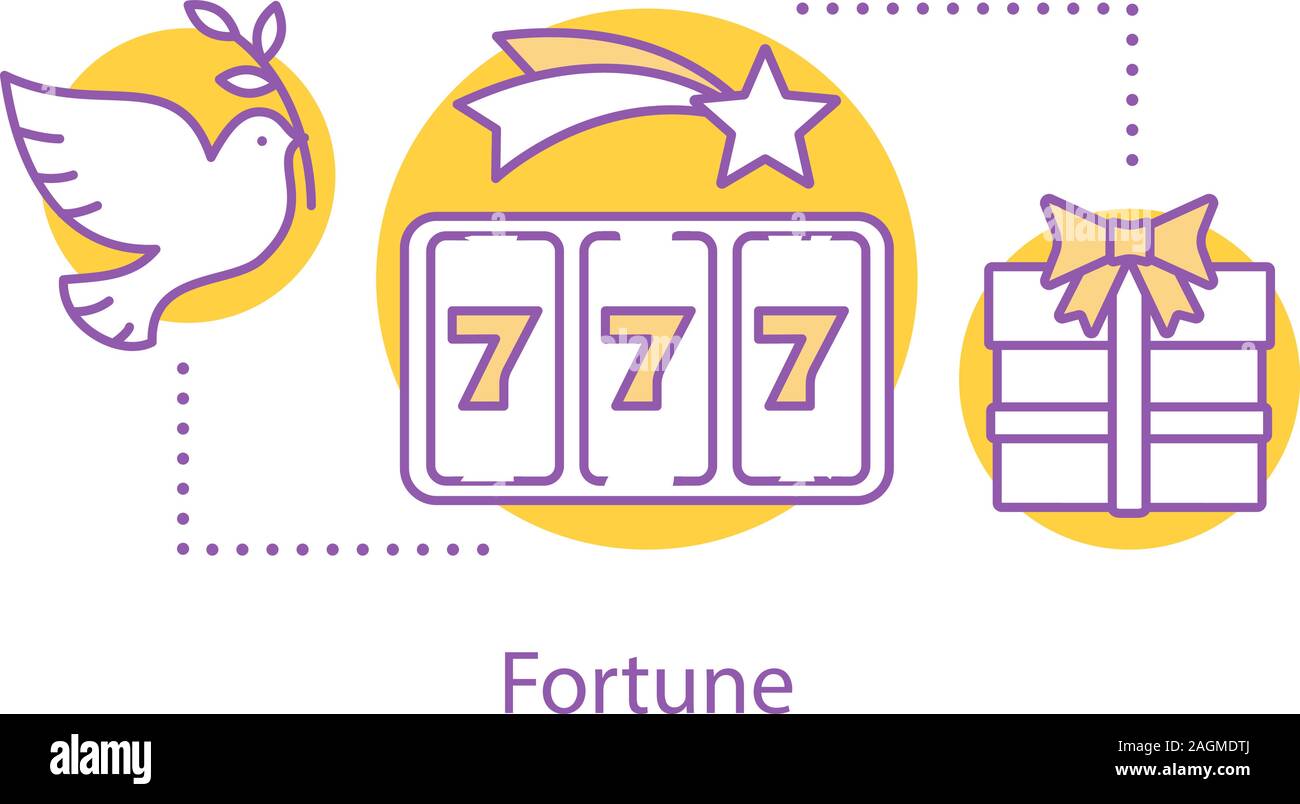 Gambling concept icon. Good luck. Fortune idea thin line illustration ...