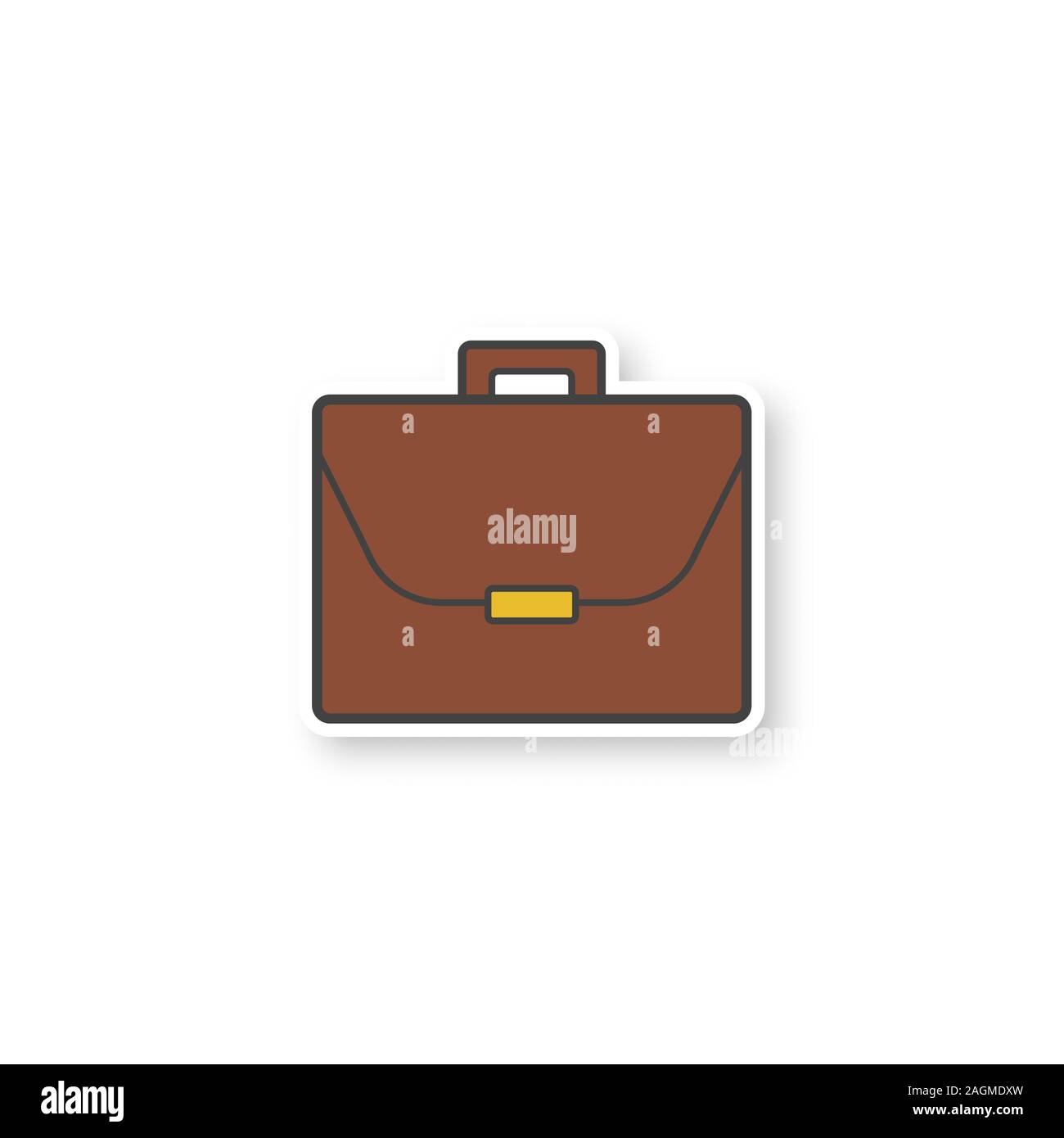 Briefcase patch. Portfolio. Laptop bag. Color sticker. Vector isolated ...