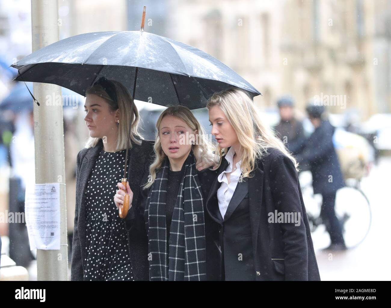 Jack Merritt's girlfriend Leanne O'Brien (centre) arrives for the ...
