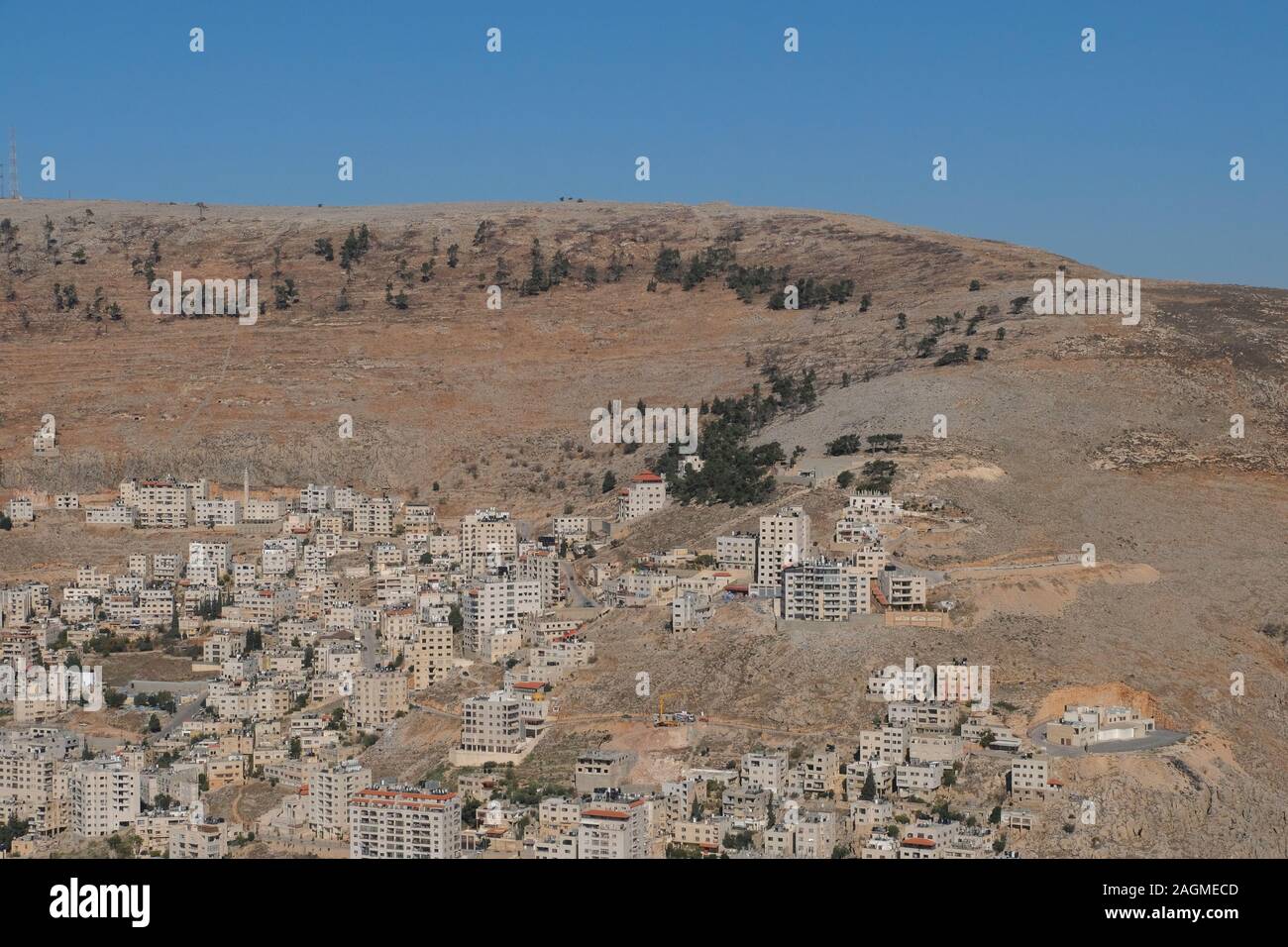 View of mount Ebal which forms the northern side of the valley in which ...