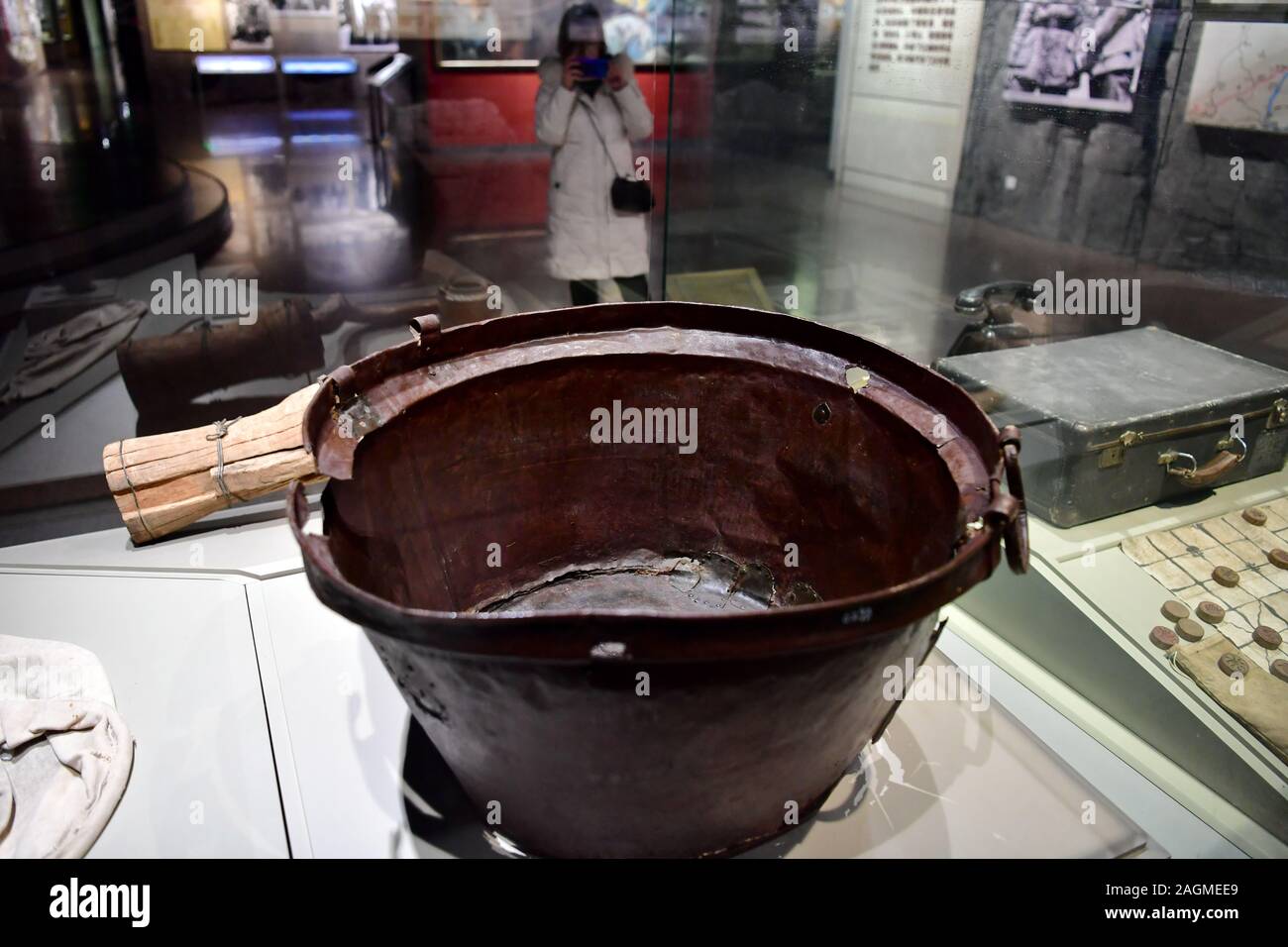 Wuxiang, China's Shanxi Province. 20th Dec, 2019. A visitor takes ...