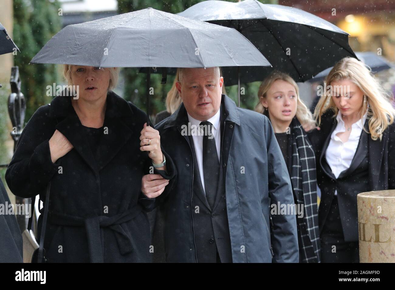 (left) Jack Merritt's parents Anne and David, and girlfriend Leanne O ...
