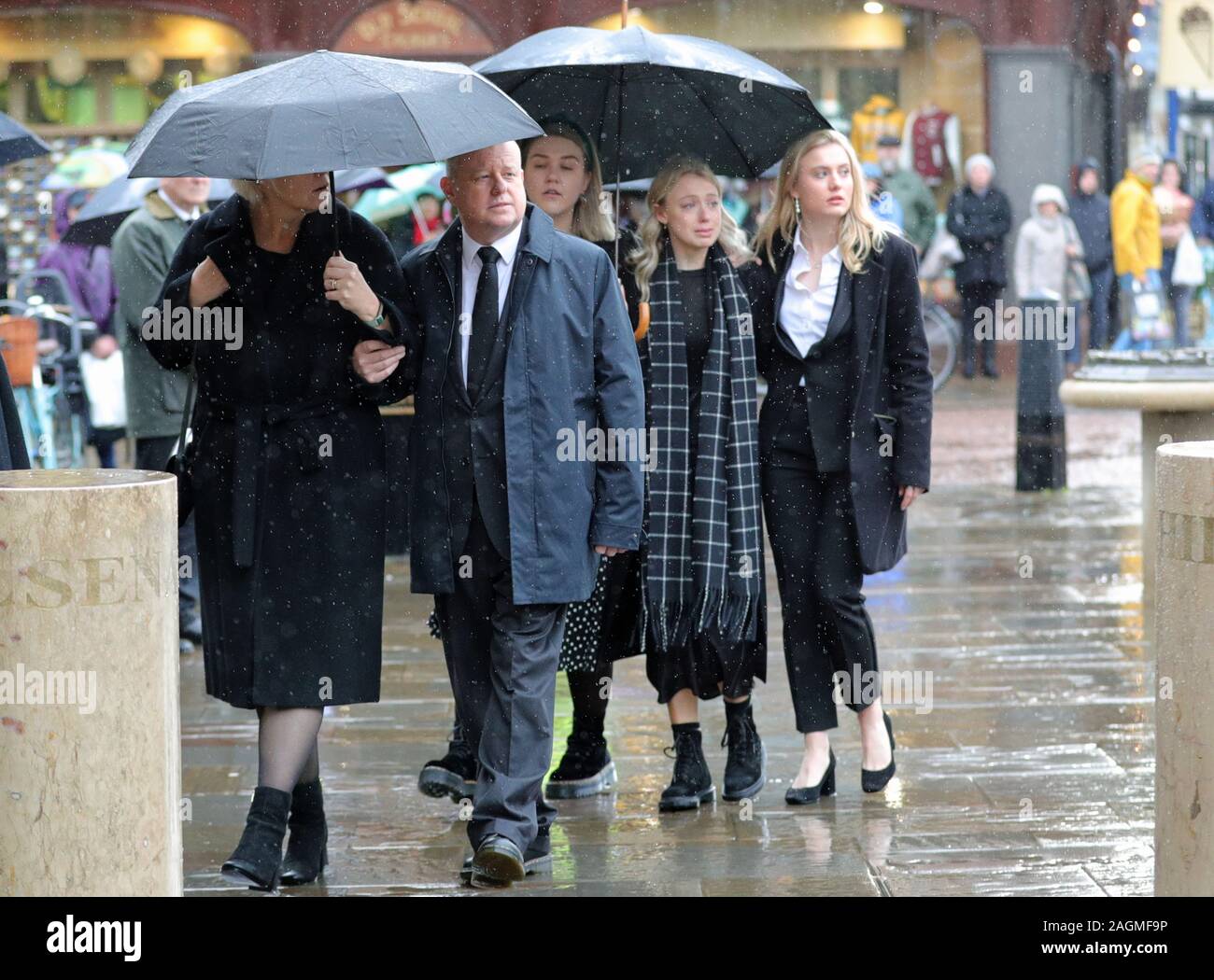 (left) Jack Merritt's parents Anne and David, and girlfriend Leanne O ...