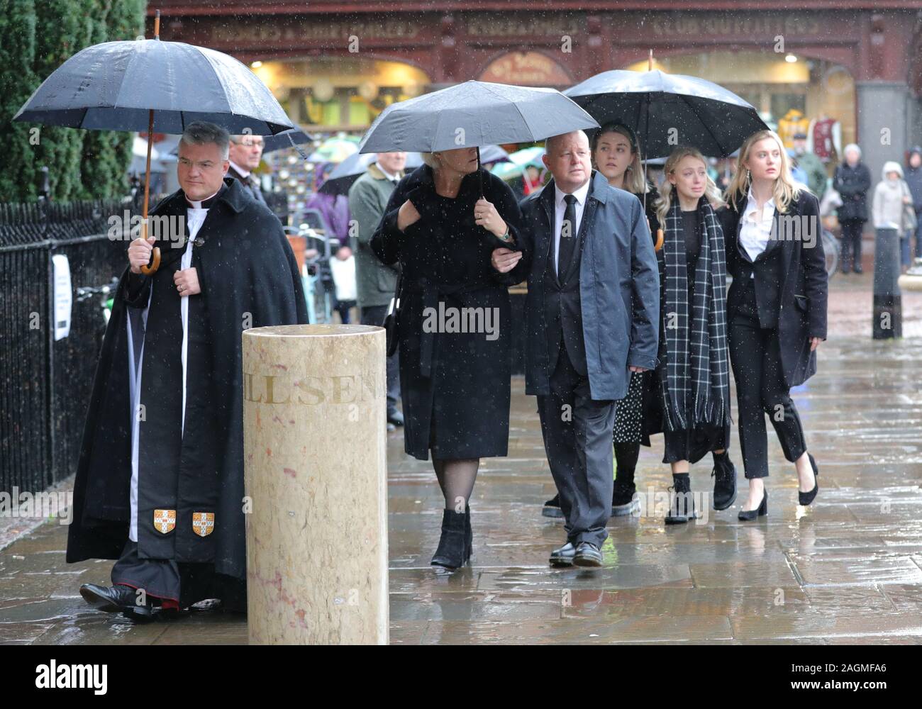 (centre) Jack Merritt's parents Anne and David, and girlfriend Leanne O ...