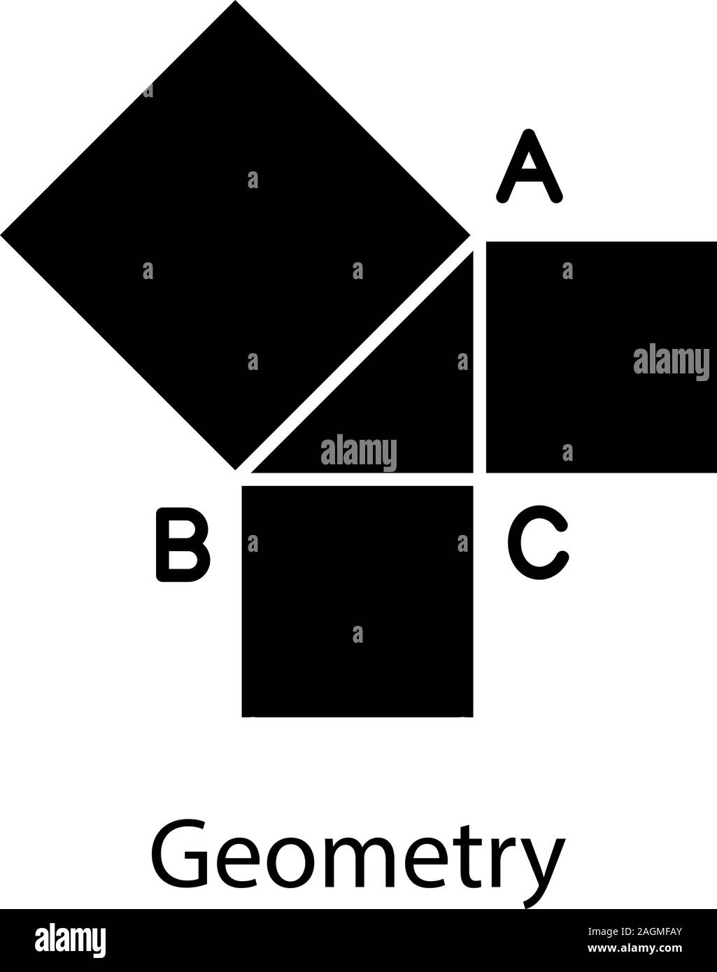 Geometry glyph icon. Geometric figures. Mathematics. Squares ...