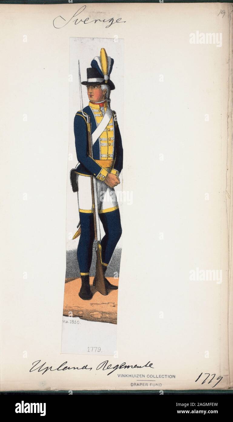Norway and Sweden soldier, 1779.; Norway and Sweden soldier, 1779 Stock ...
