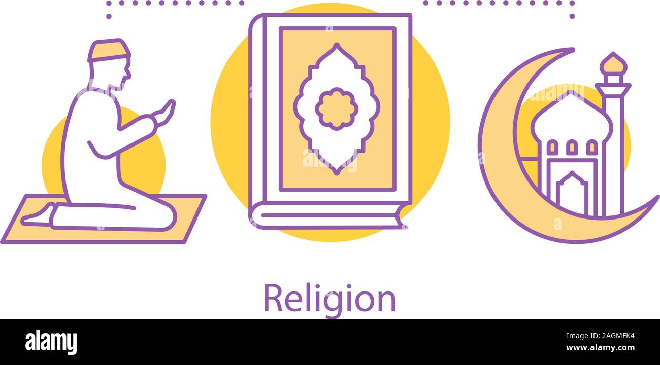 Islamic culture concept icon. Religion idea thin line illustration ...