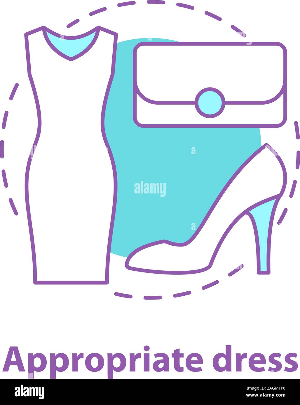 Formal wear concept icon. Appropriate dress idea thin line illustration ...