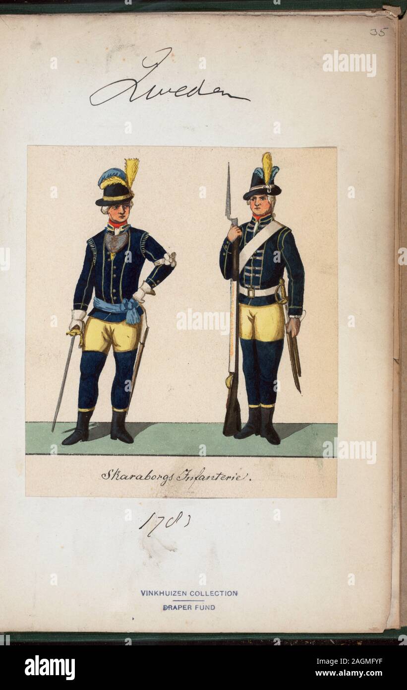 Norway and Sweden soldier, 1783.; Norway and Sweden soldier, 1783 Stock ...