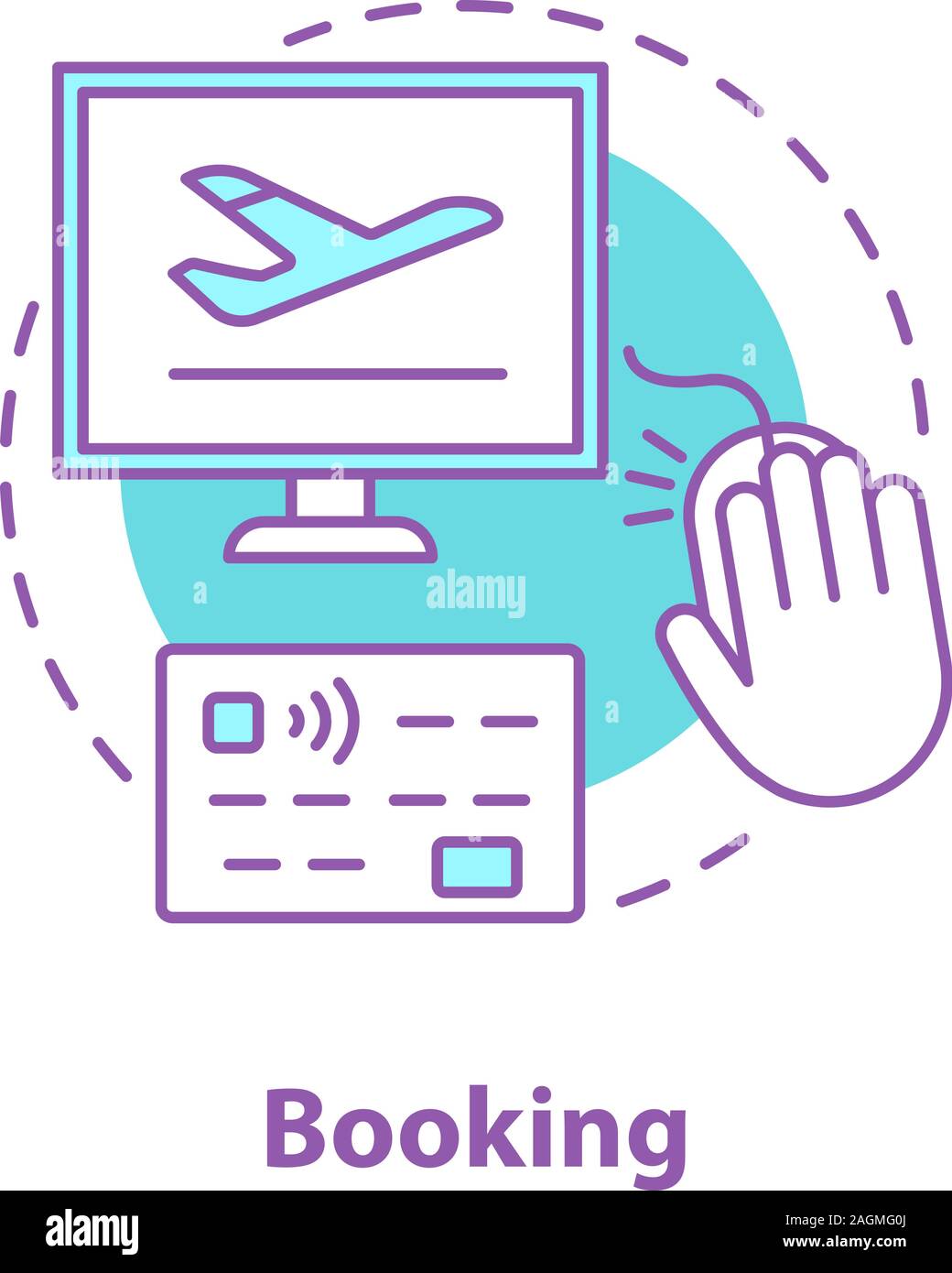 Flight tickets online booking concept icon. Airport service idea thin ... Flight tickets online booking concept icon. Airport service idea thin ...