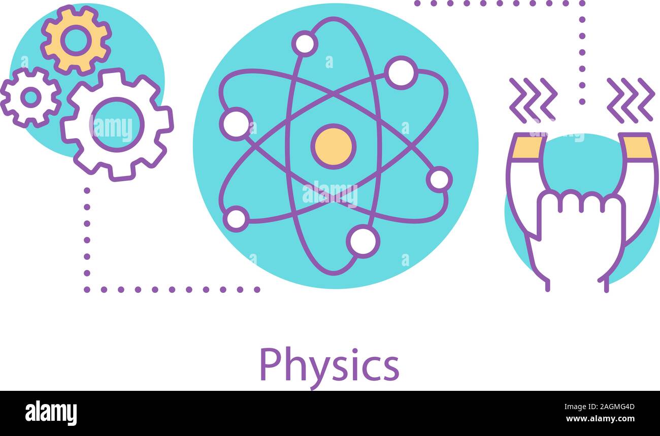 Physics concept icon. School or university subject idea thin line ...