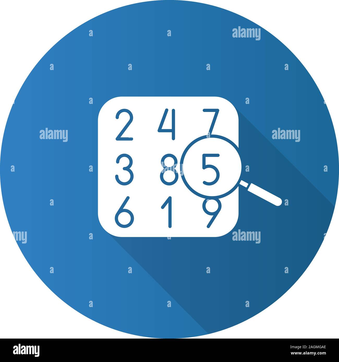 Number theory flat design long shadow glyph icon. Arithmetic. Learning ...