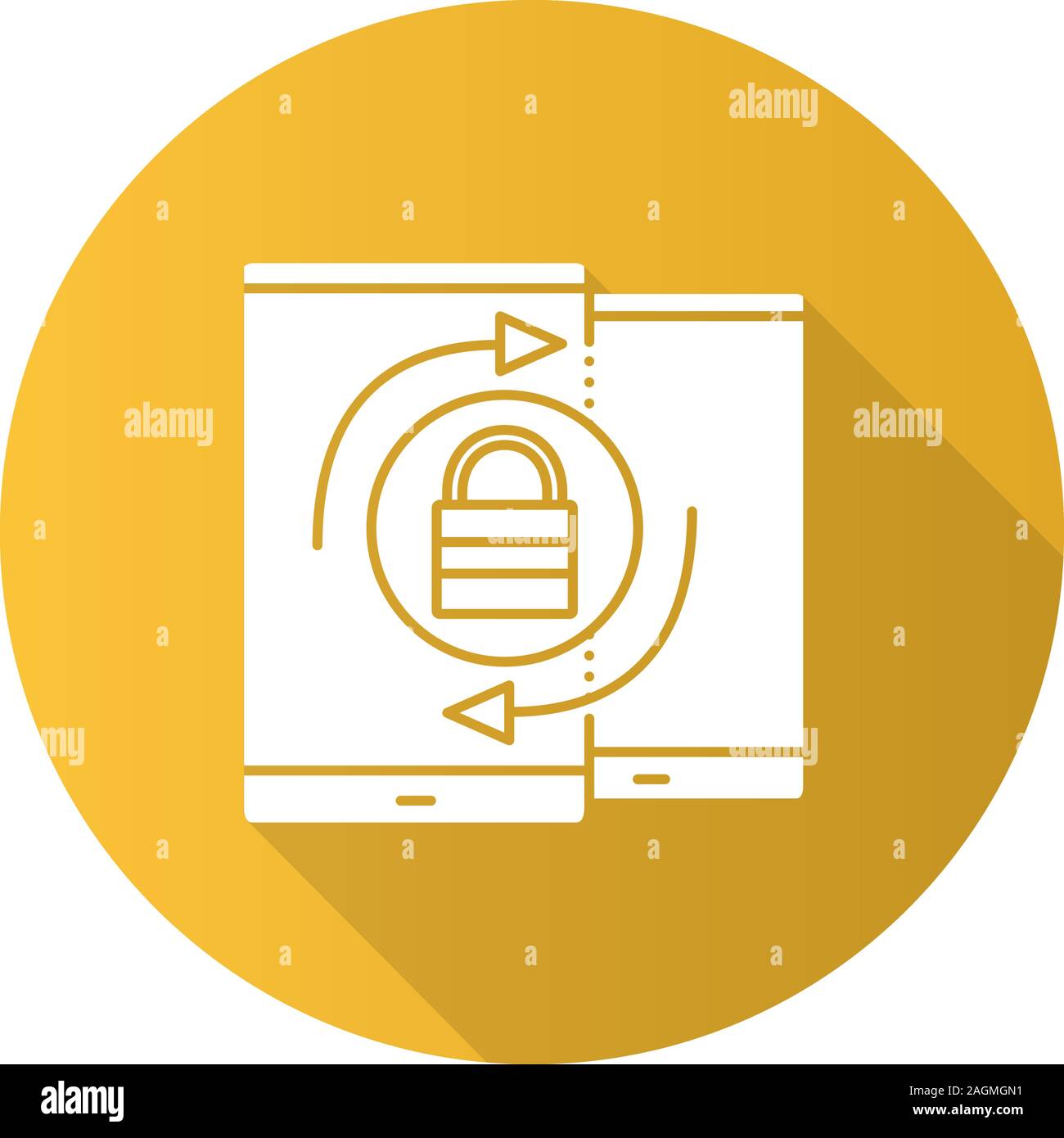 Devices passwords changing flat design long shadow glyph icon ...