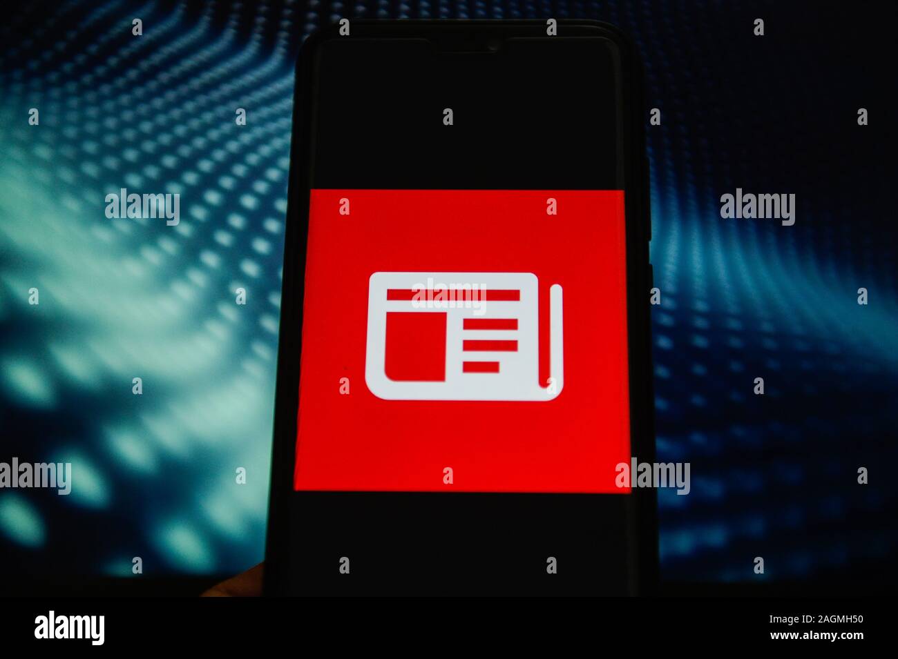 December 20, 2019, Portugal: In this photo illustration a Microsoft ...