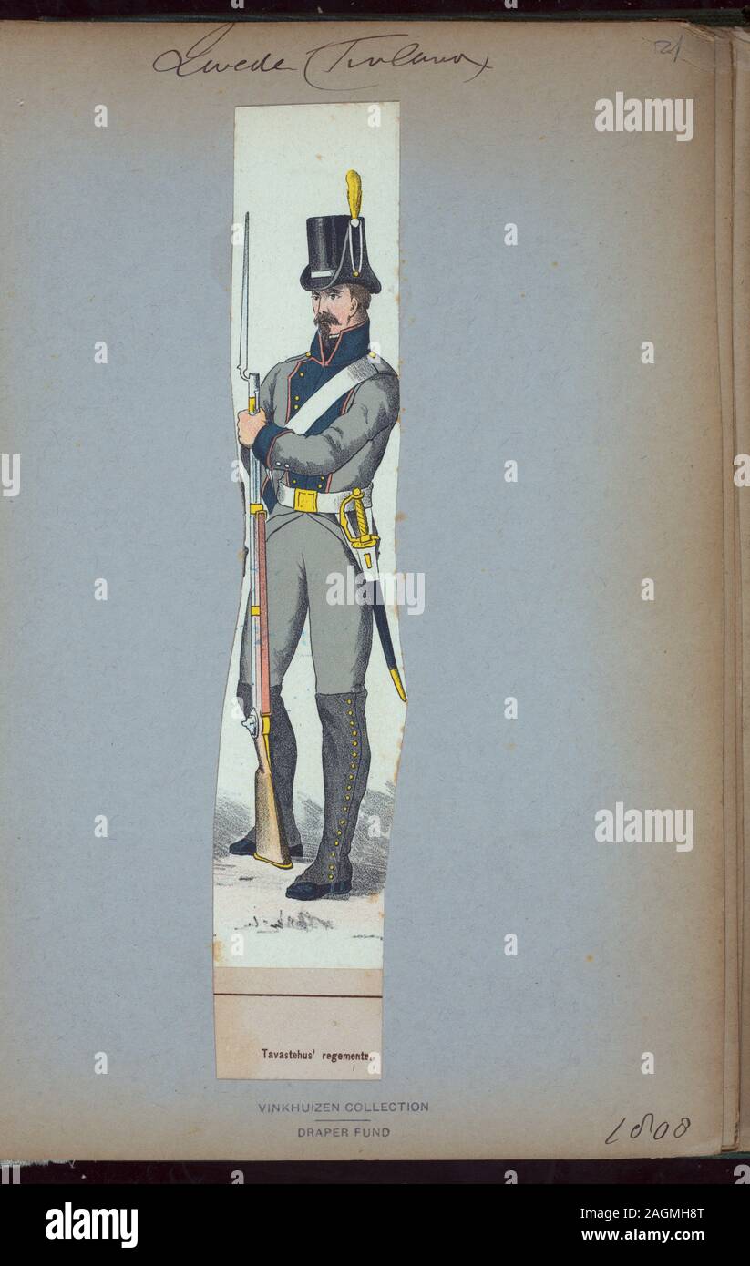 Norway and Sweden soldier, 1808.; Norway and Sweden soldier, 1808 Stock ...