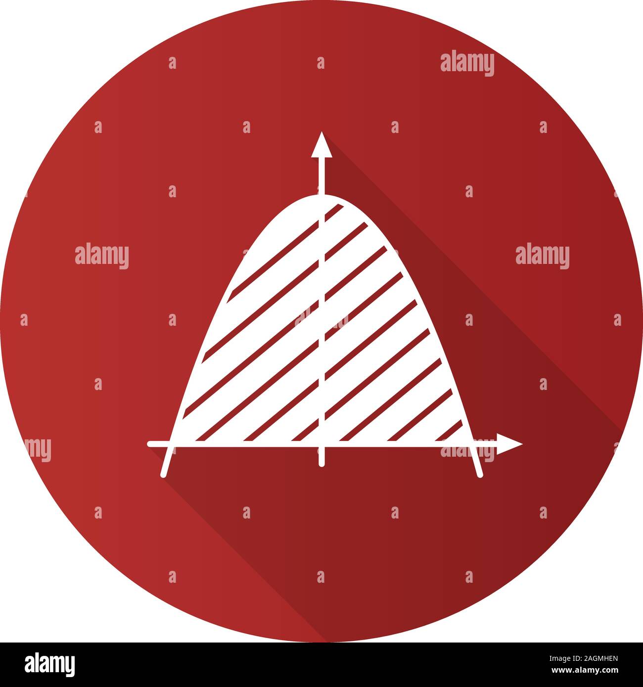 Coordinate system flat design long shadow glyph icon. Maths analysis ...