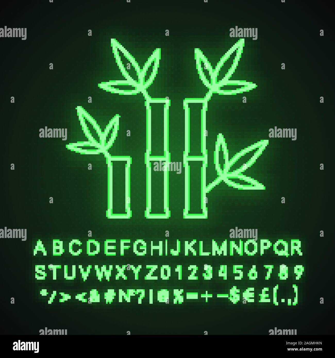 Bamboo sticks for massage neon light icon. Spa salon. Glowing sign with ...