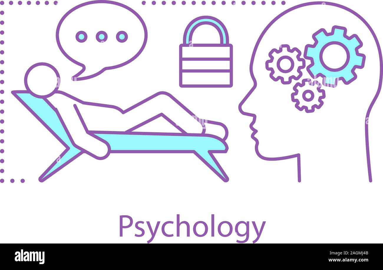 Psychology concept icon. Subconscious mind idea thin line illustration ...