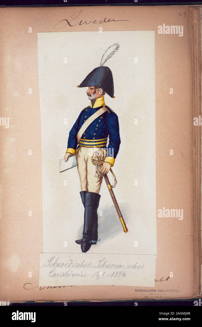 Norway and Sweden soldier, 1814.; Norway and Sweden soldier, 1814 Stock ...