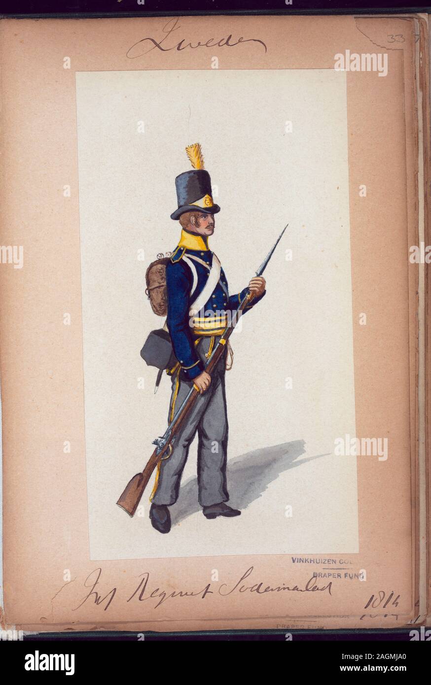 Norway and Sweden soldier, 1814.; Norway and Sweden soldier, 1814 Stock ...
