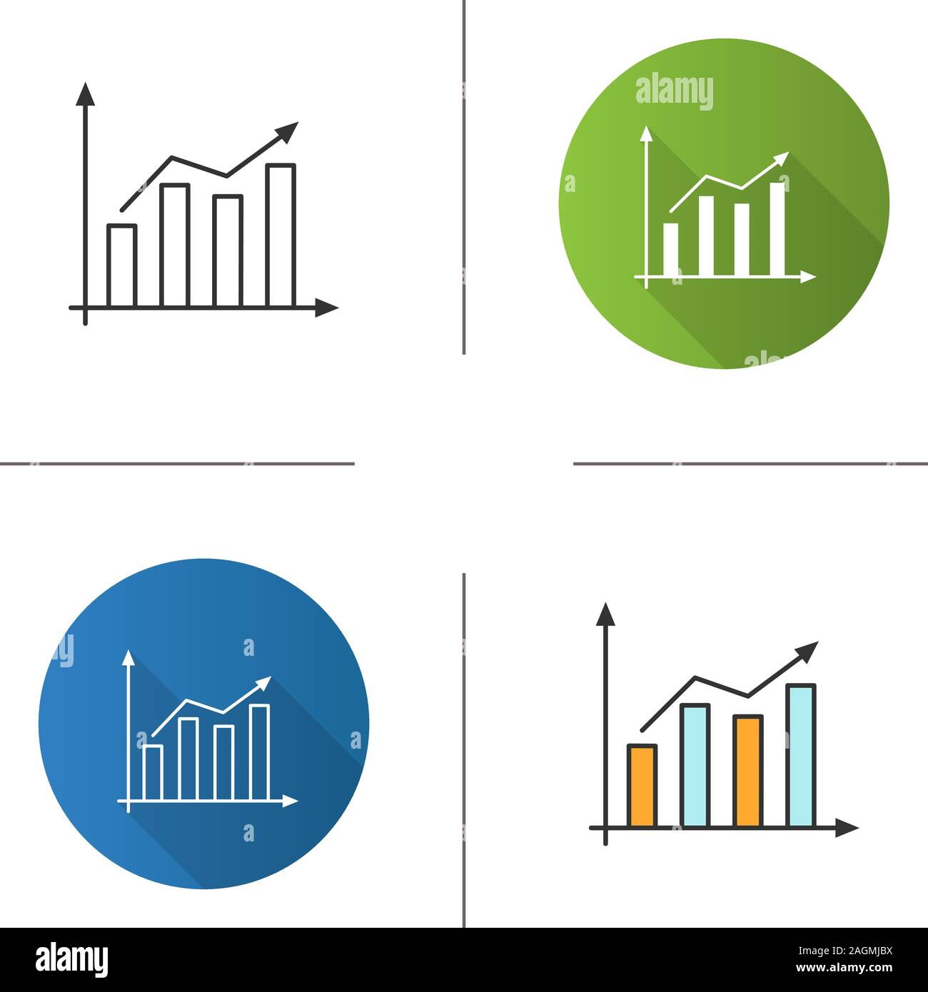 Statistics icon. Market growth chart. Profit rising. Statistics diagram ...