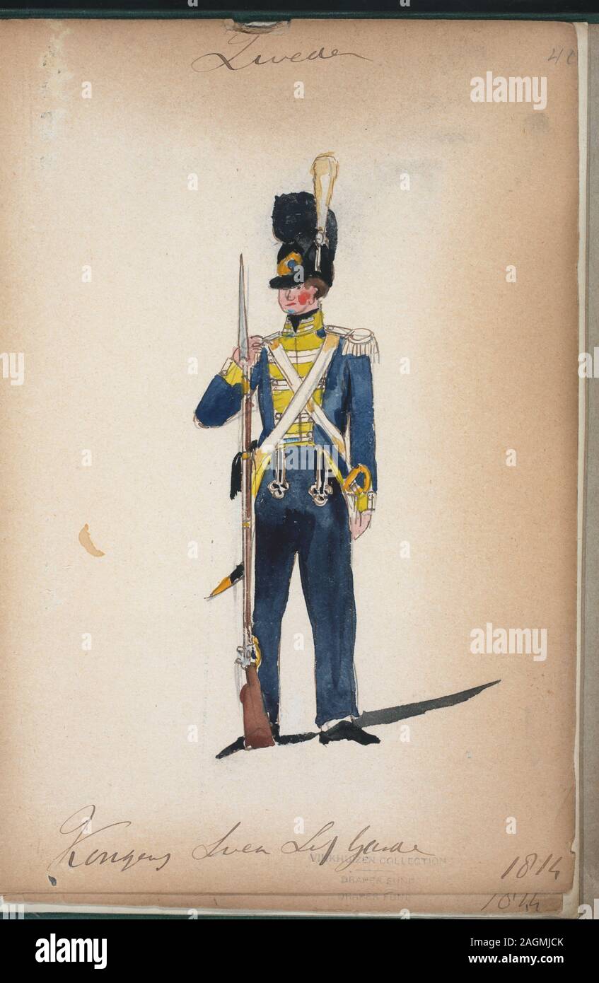 Norway and Sweden soldier, 1814.; Norway and Sweden soldier, 1814 Stock ...