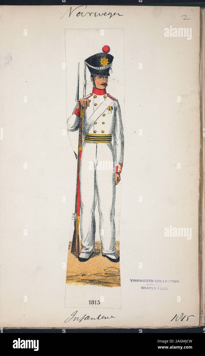 Norway and Sweden soldier, 1815.; Norway and Sweden soldier, 1815 Stock ...