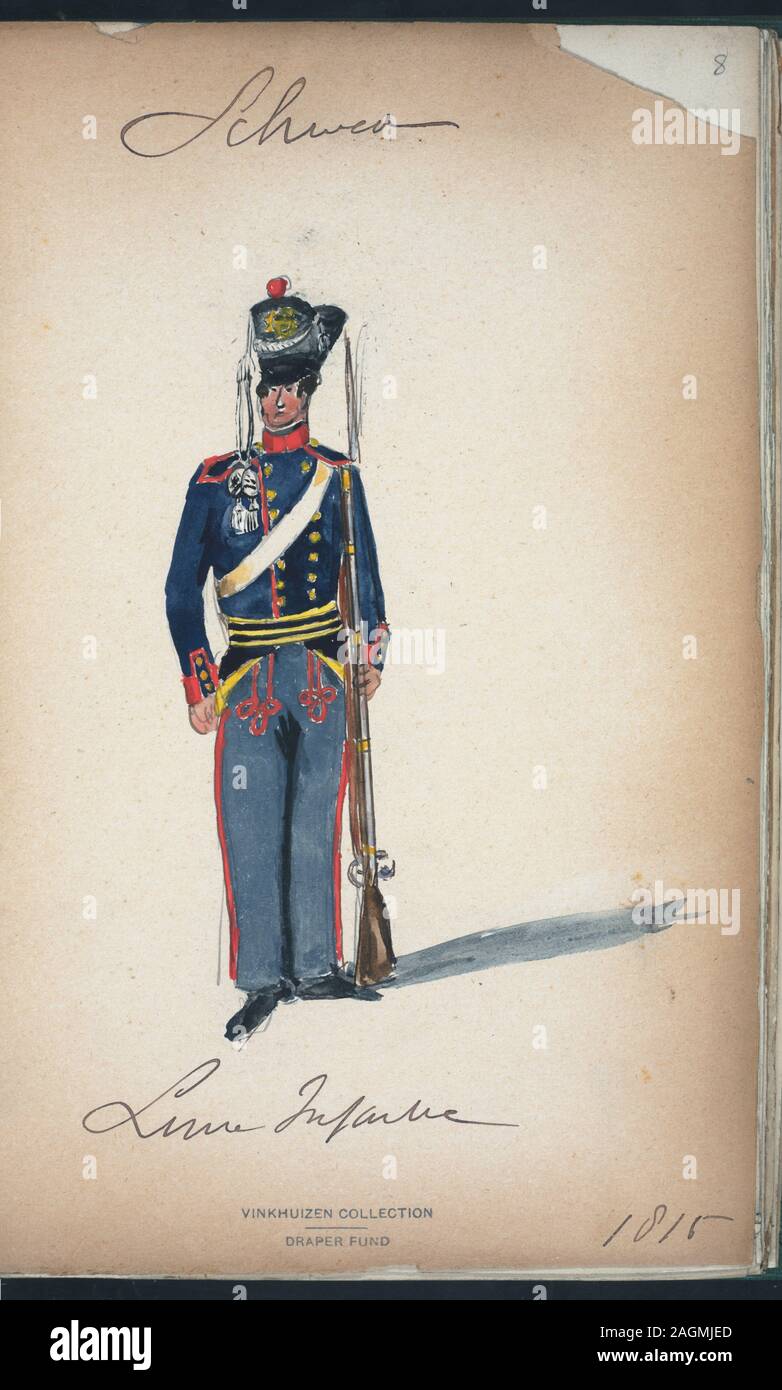 Norway and Sweden soldier, 1815.; Norway and Sweden soldier, 1815 Stock ...