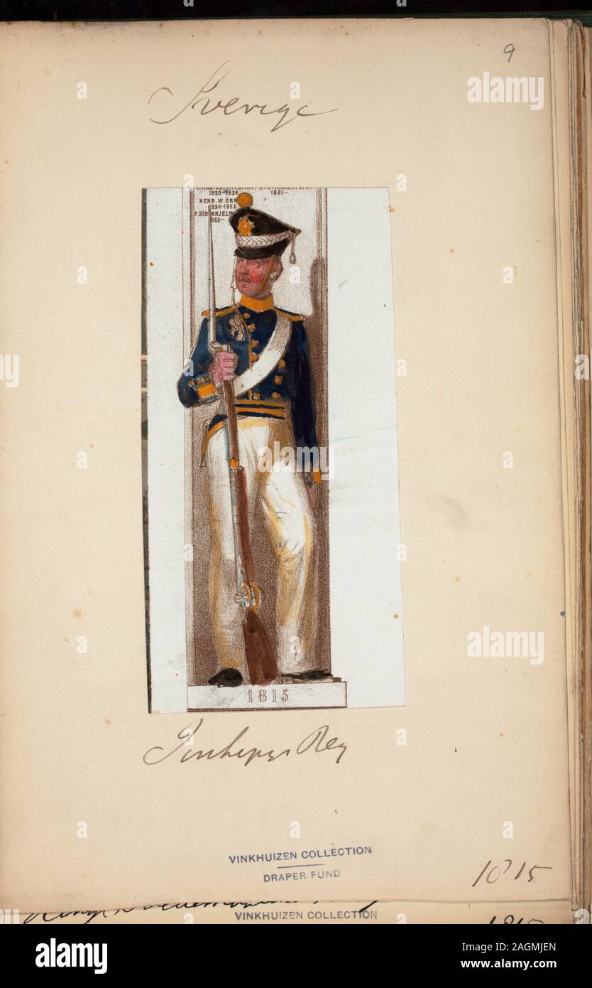 Norway and Sweden soldier, 1815.; Norway and Sweden soldier, 1815 Stock ...