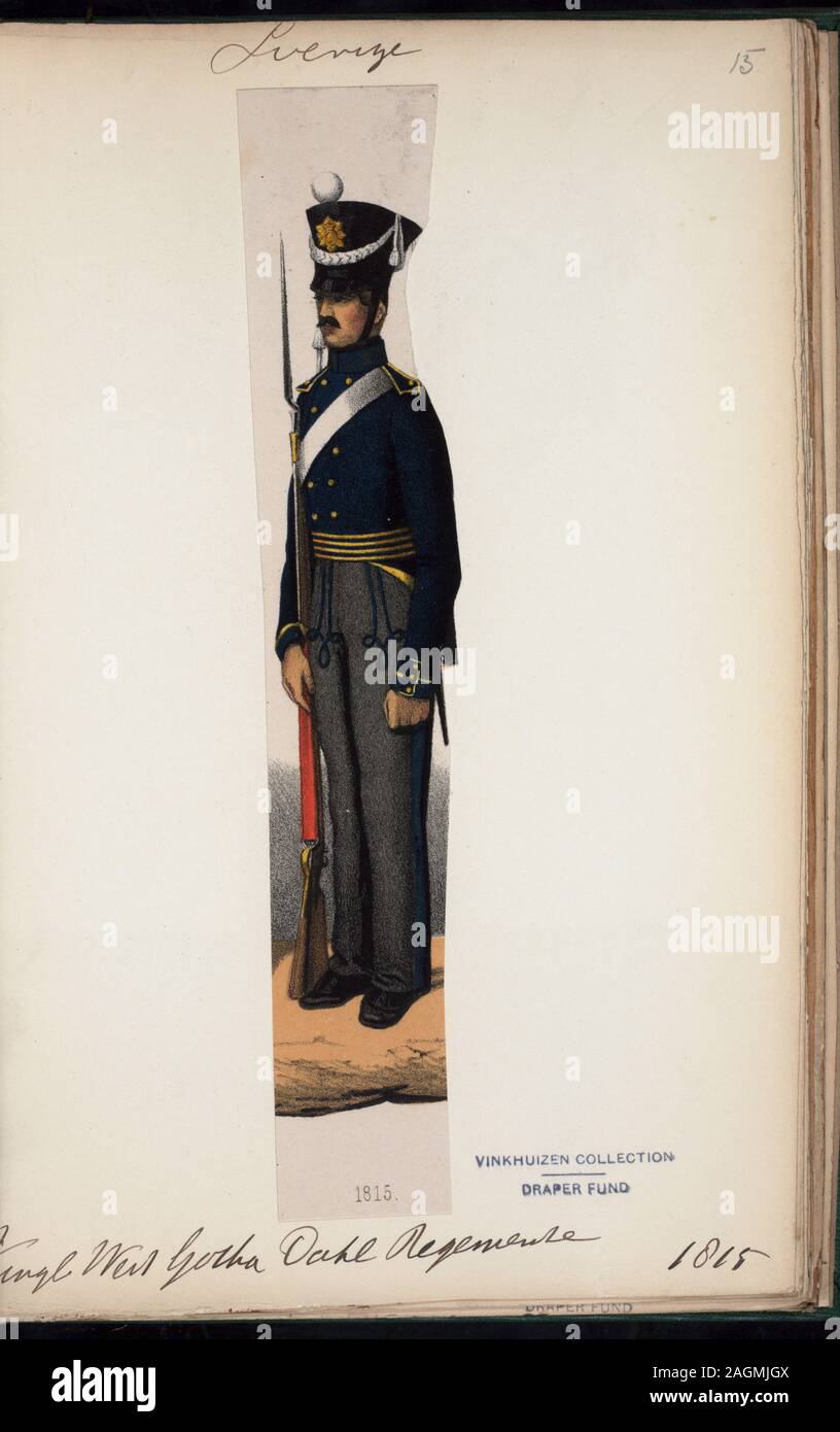 Norway and Sweden soldier, 1815.; Norway and Sweden soldier, 1815 Stock ...