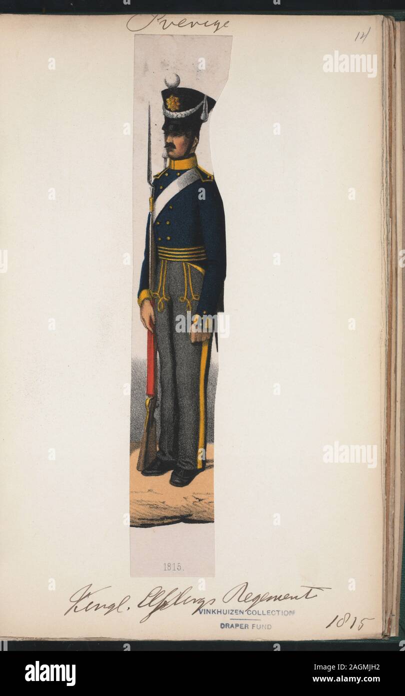 Norway and Sweden soldier, 1815.; Norway and Sweden soldier, 1815 Stock ...