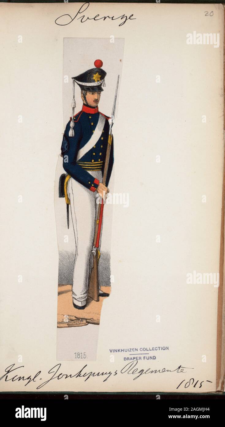 Norway and Sweden soldier, 1815.; Norway and Sweden soldier, 1815 Stock ...