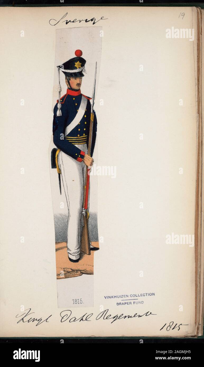 Norway and Sweden soldier, 1815.; Norway and Sweden soldier, 1815 Stock ...