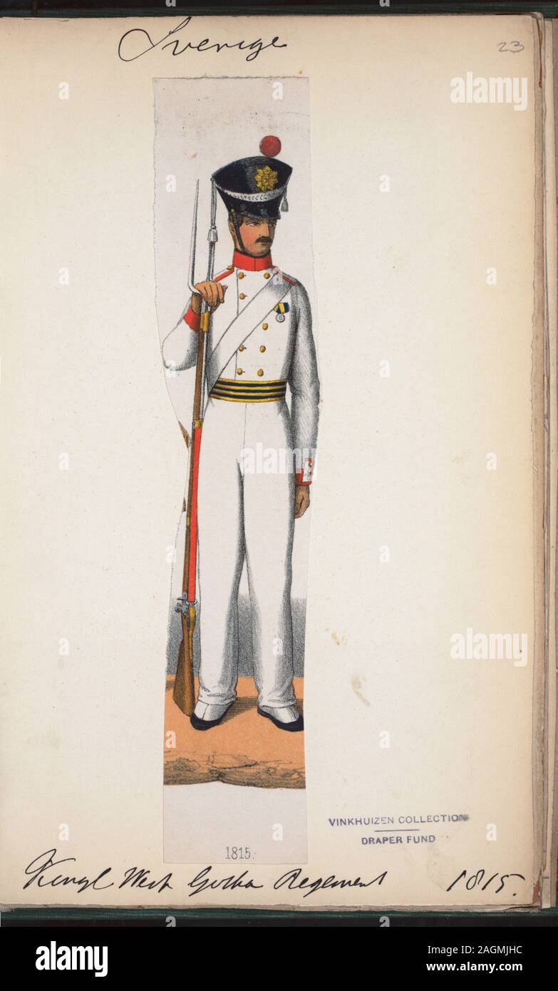 Norway and Sweden soldier, 1815.; Norway and Sweden soldier, 1815 Stock ...