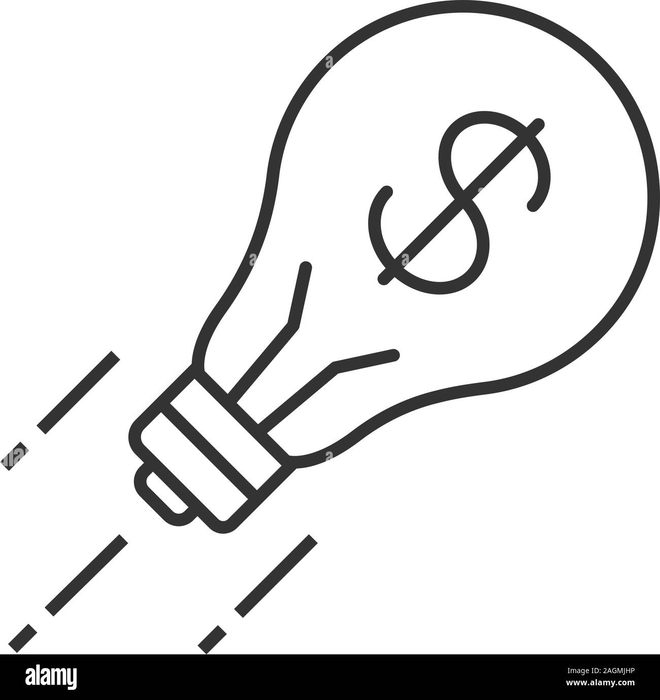 Business idea linear icon. Startup launch. Thin line illustration. Fast ...