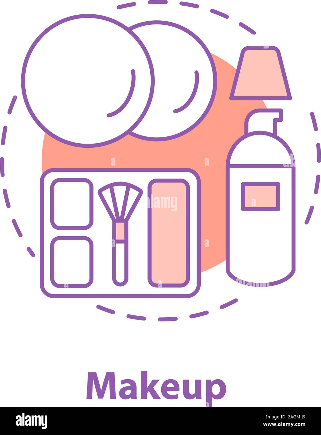 Makeup concept icon. Cosmetics idea thin line illustration. Beauty ...