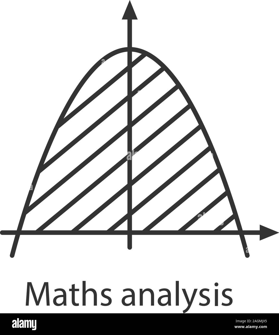 Coordinate system linear icon. Thin line illustration. Maths analysis ...