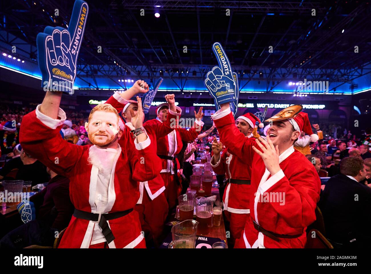 Darts fans in fancy dress during day eight of the William Hill World ...