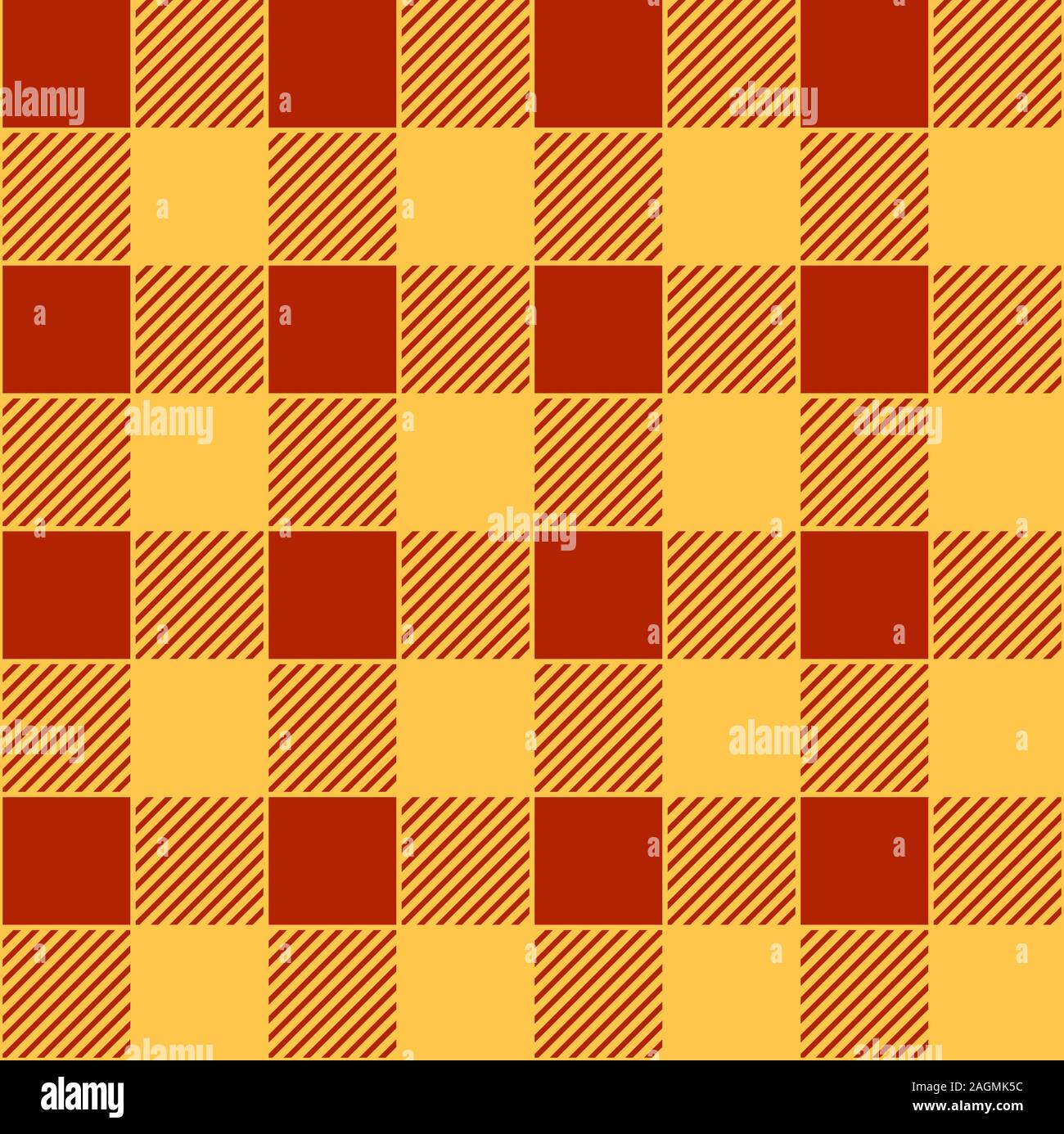 Seamless geometric plaid pattern in red and orange shades for textiles ...