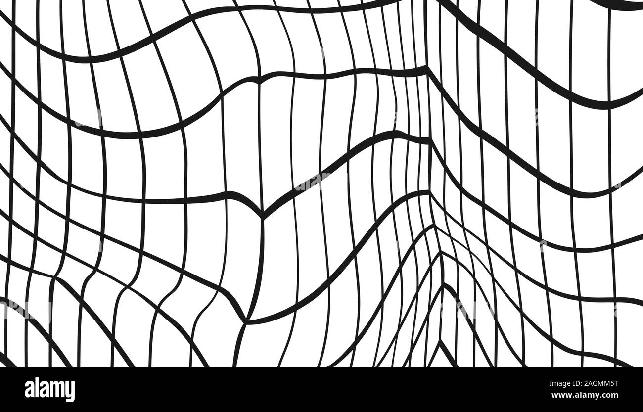 blank outline of the deformed rectangle is divided into cells isolated ...