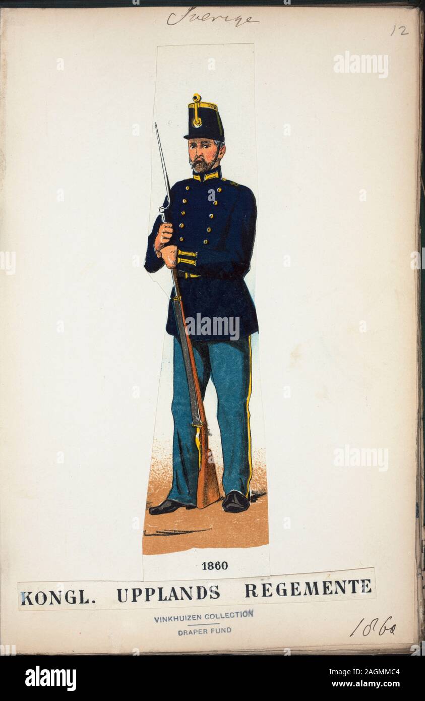 Norway and Sweden soldier, 1860.; Norway and Sweden soldier, 1860 Stock ...