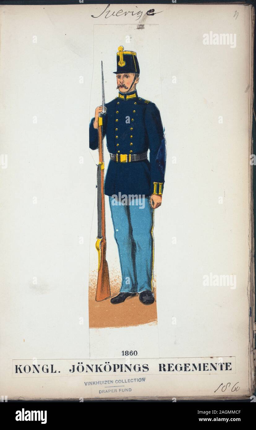 Norway and Sweden soldier, 1860.; Norway and Sweden soldier, 1860 Stock ...