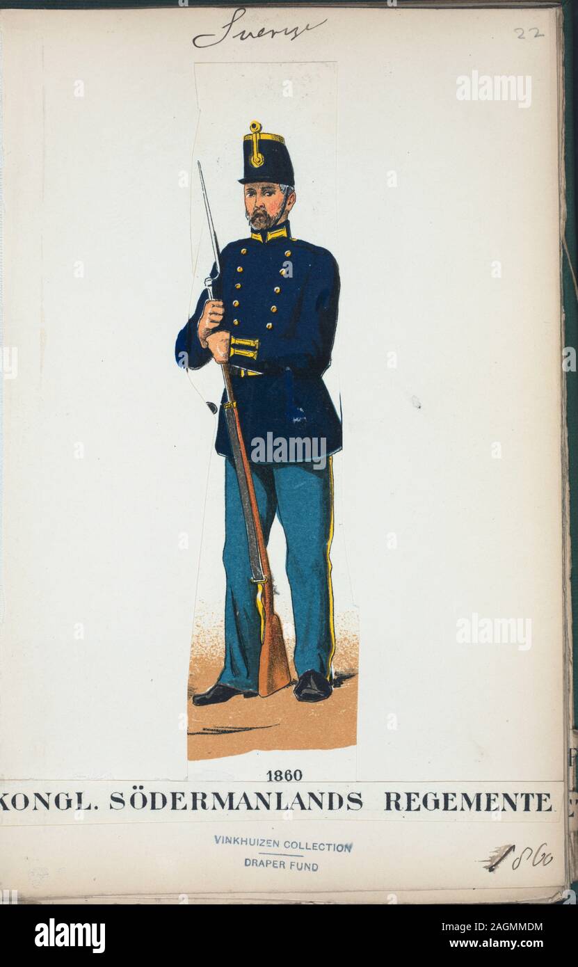 Norway and Sweden soldier, 1860.; Norway and Sweden soldier, 1860 Stock ...