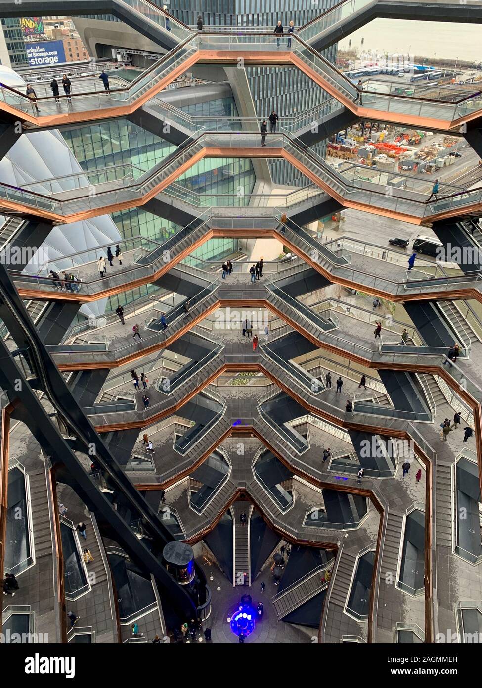 New York City, NY / USA - April 05, 2019: The Vessel, a modern art ...