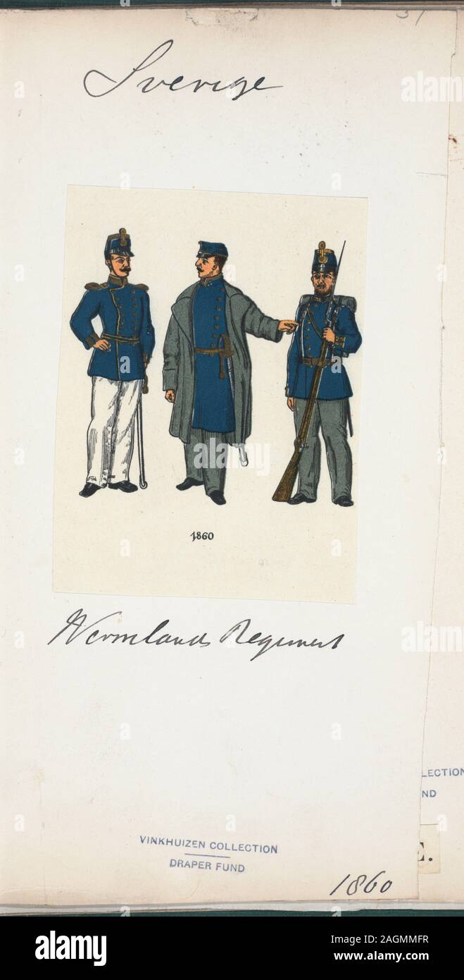 Norway and Sweden soldier, 1860.; Norway and Sweden soldier, 1860 Stock Photo - Alamy