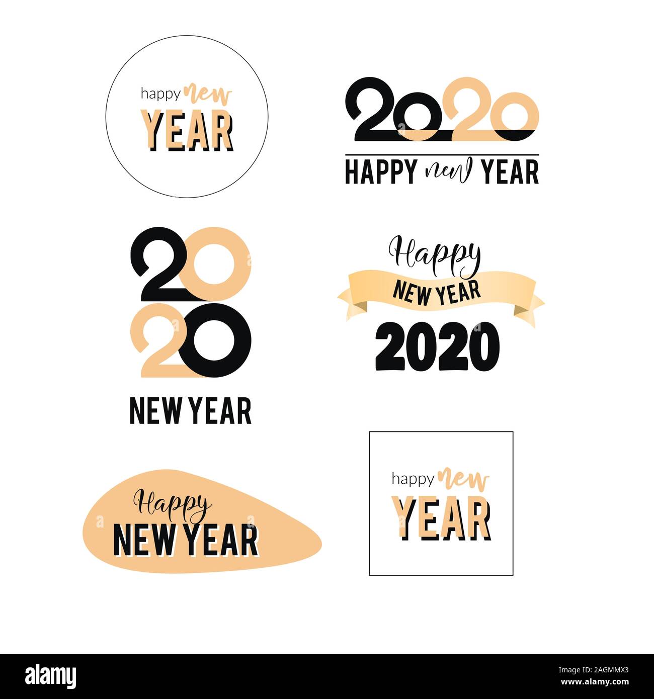 2020 new year lettering Stock Vector Image & Art - Alamy