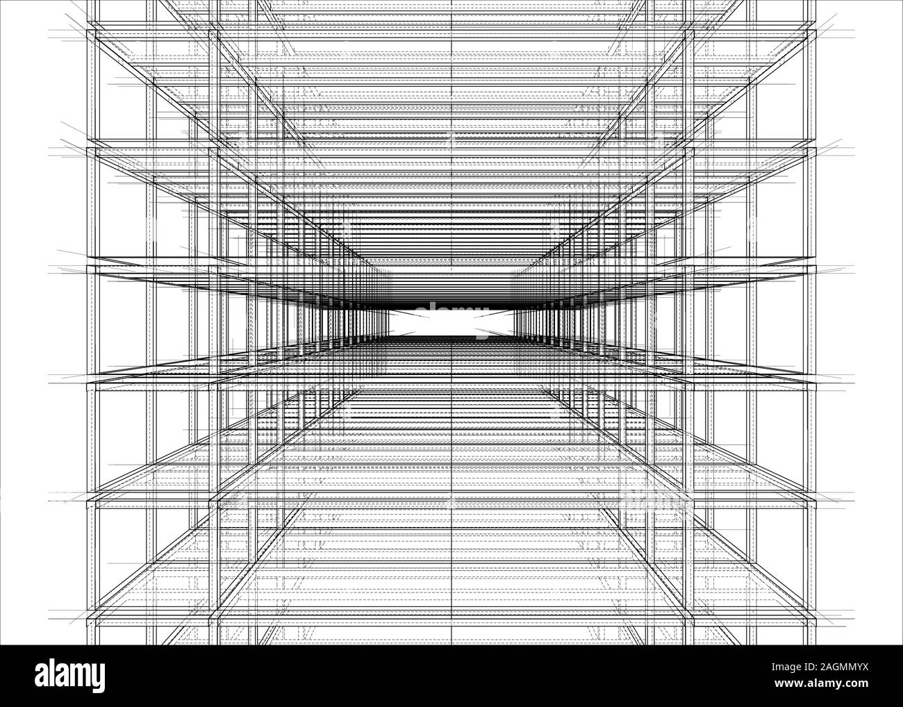 Drawing or sketch of a house under construction. Construction site ...