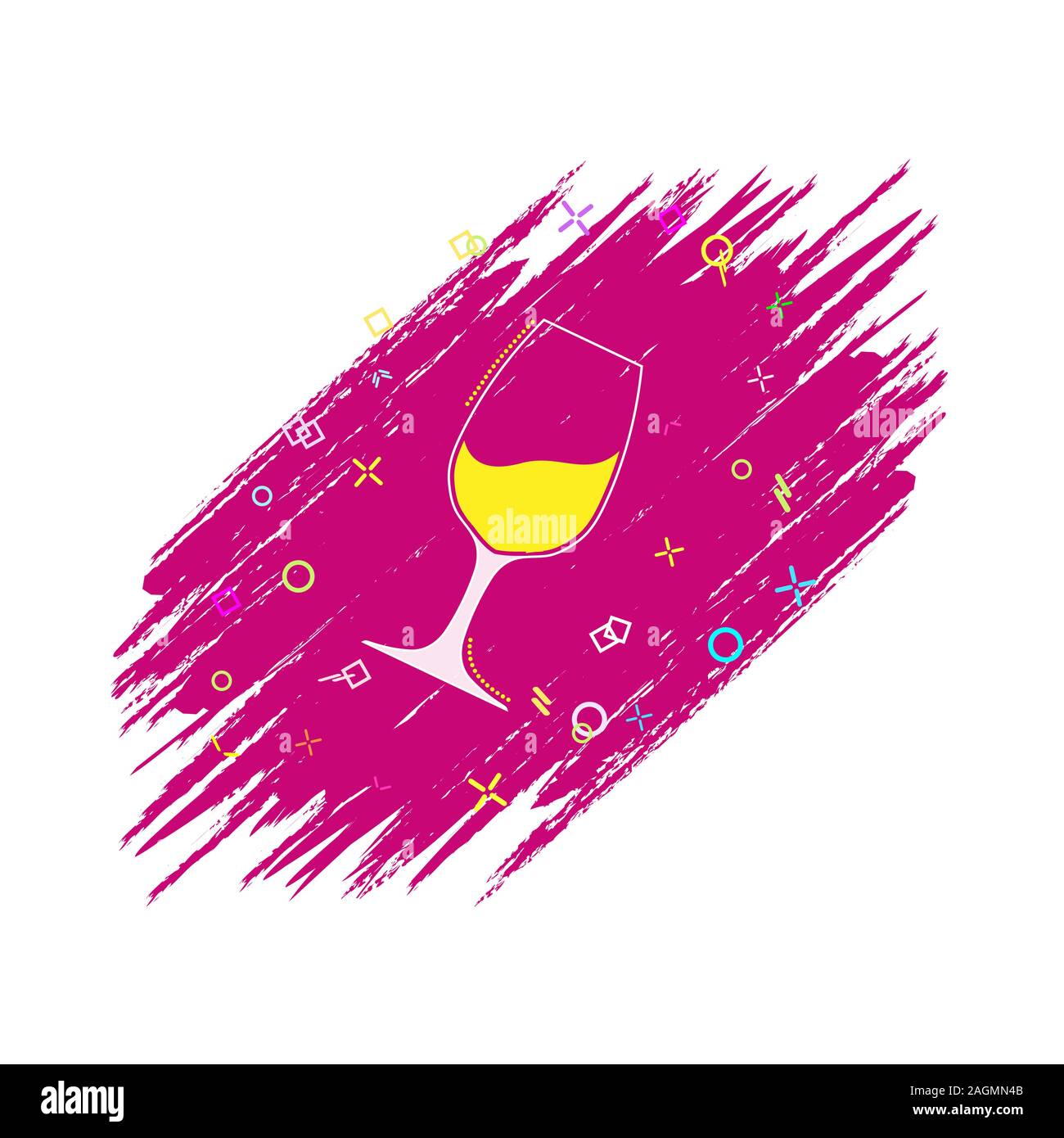 glass with a drink. Comic book style icon with splash effect. flat ...