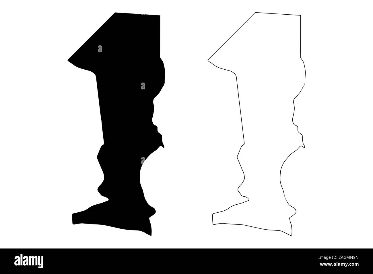 Oshana Region (Regions of Namibia, Republic of Namibia) map vector ...
